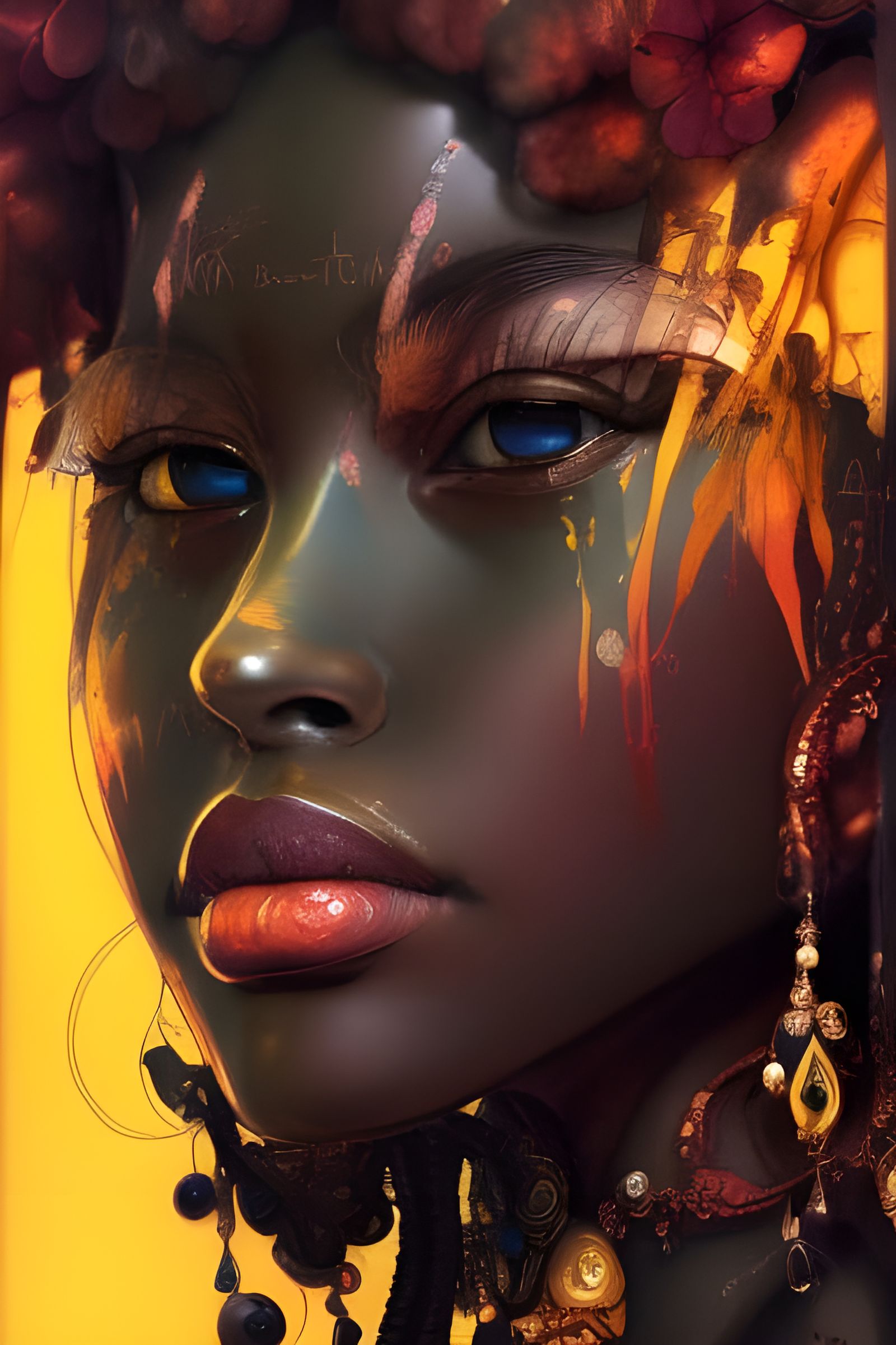 Black Princess of Fire - AI Generated Artwork - NightCafe Creator