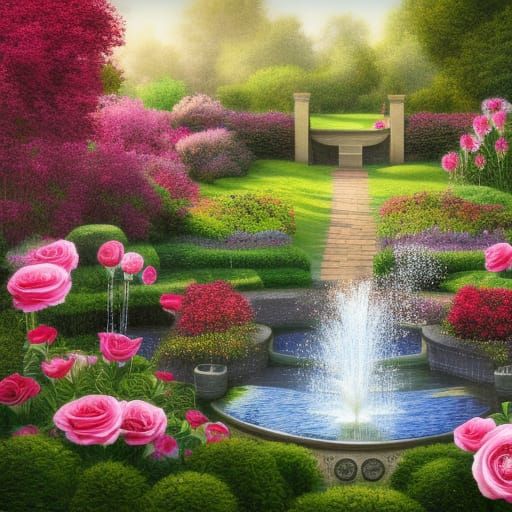 Garden - AI Generated Artwork - NightCafe Creator