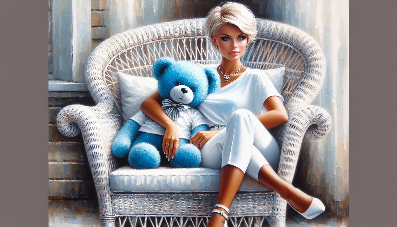 The blue ted - AI Generated Artwork - NightCafe Creator