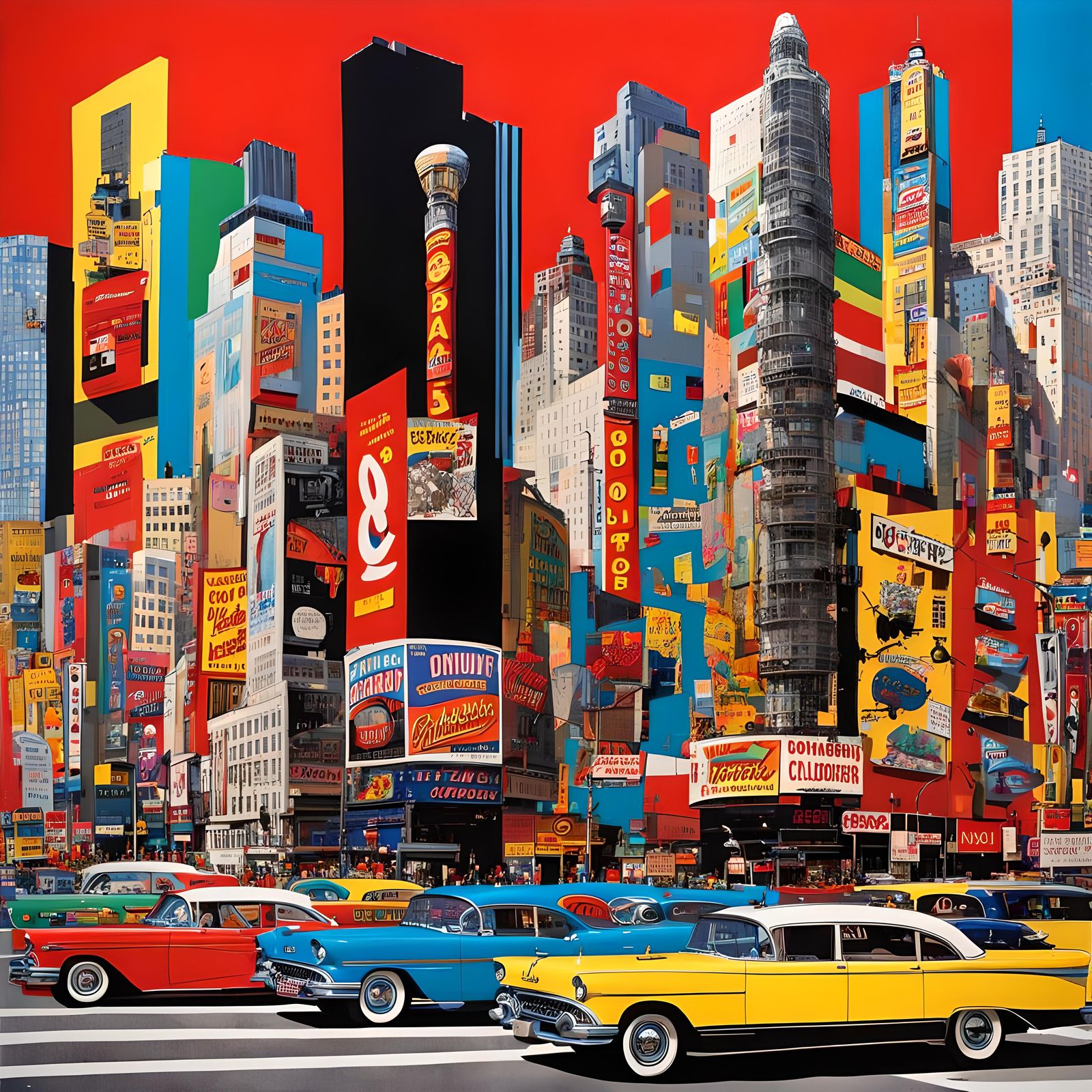 The Pop Art Cityscape - AI Generated Artwork - NightCafe Creator