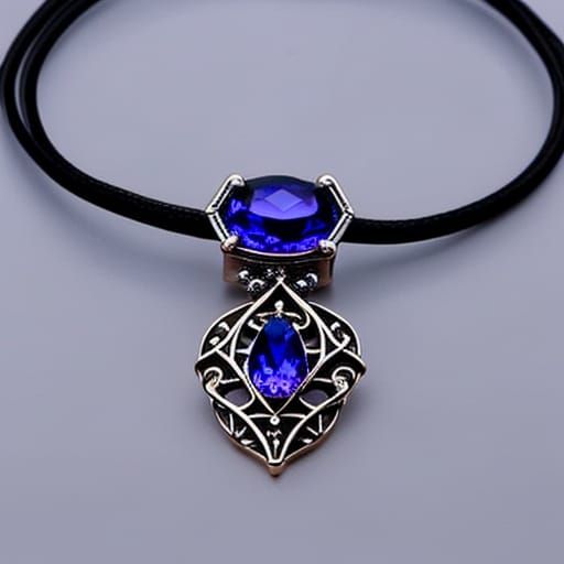 Ethereal Tanzanite crystal gothic necklace with Tanzanite crystal ...