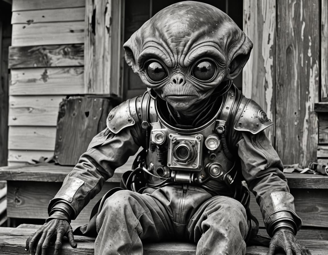 "mama" there's a alien on my porch - AI Generated Artwork - NightCafe ...