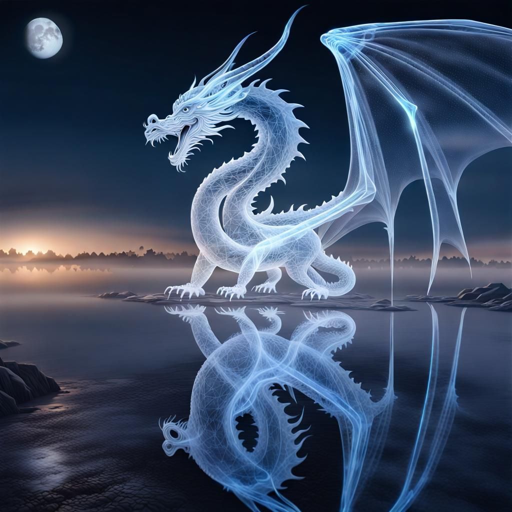Cool Dragon. Basic background - AI Generated Artwork - NightCafe Creator