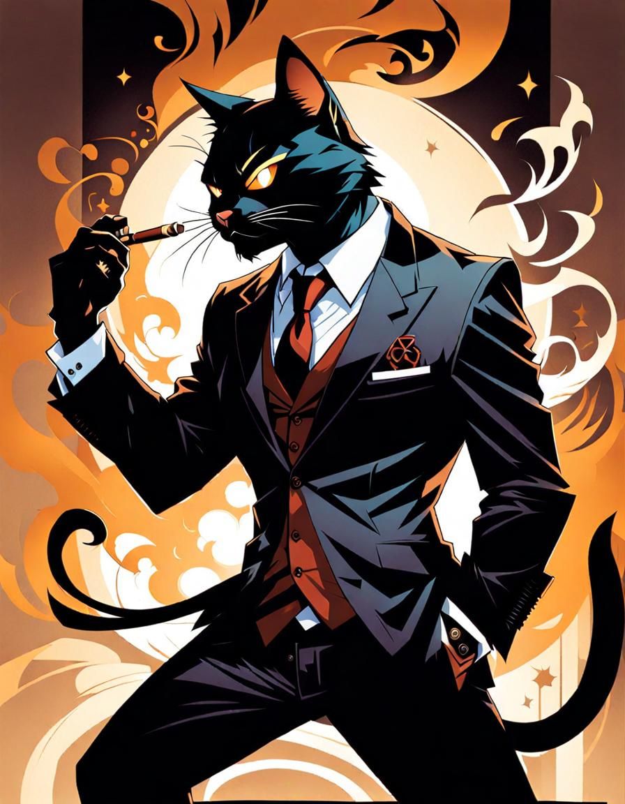 Classy Cat - AI Generated Artwork - NightCafe Creator