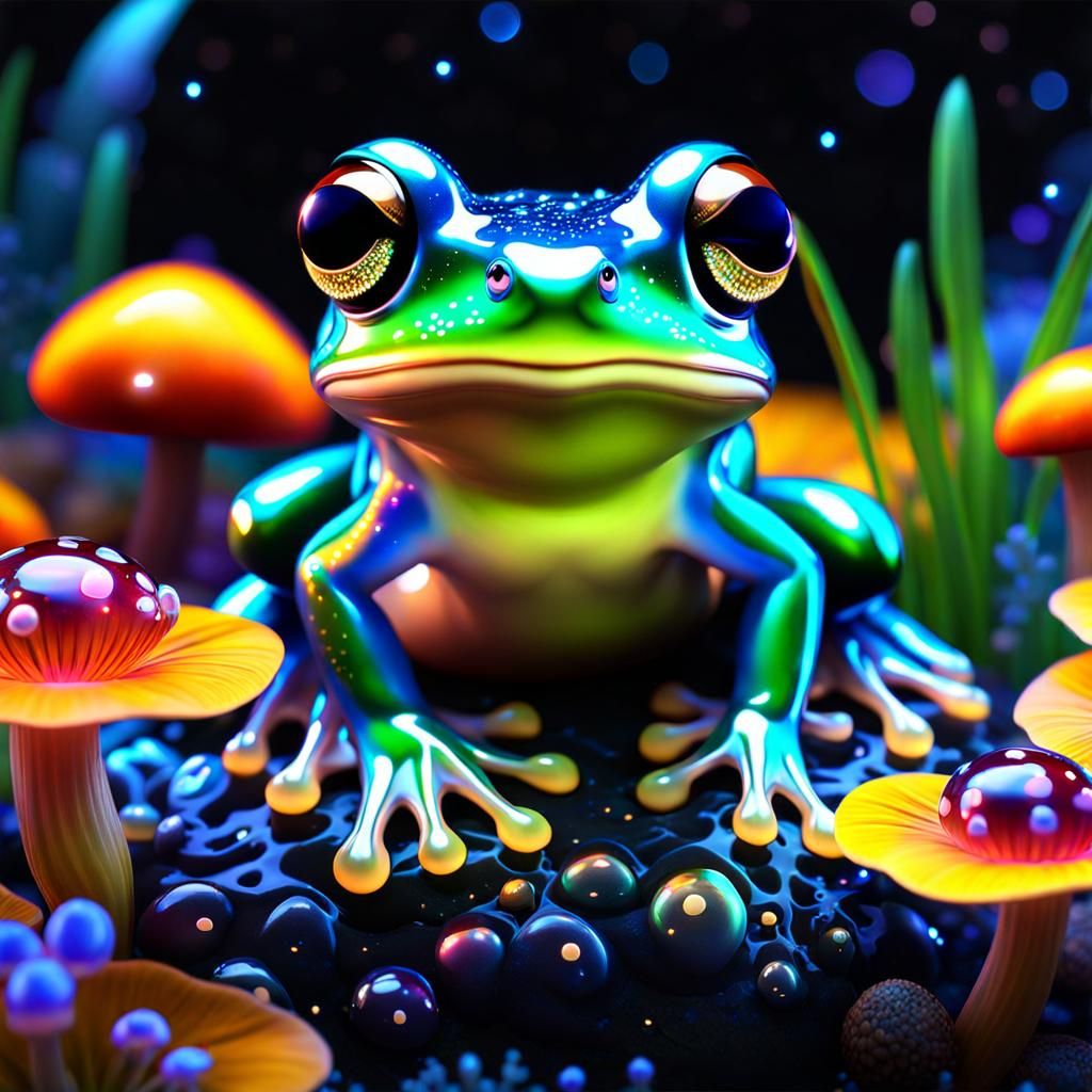 Glass frog - AI Generated Artwork - NightCafe Creator
