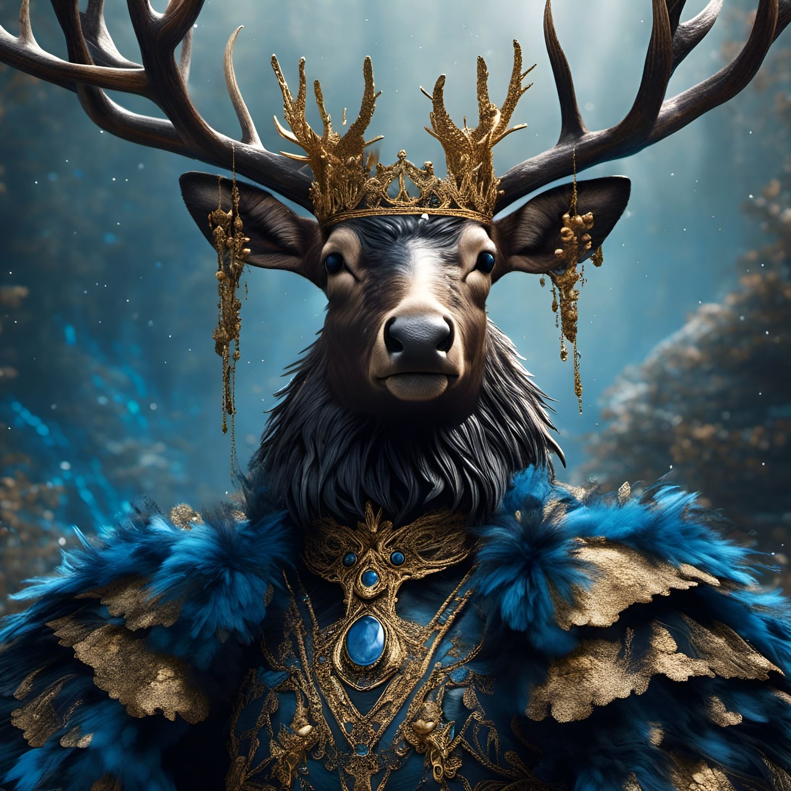 Fantastic Creatures - King Elk - AI Generated Artwork - NightCafe Creator