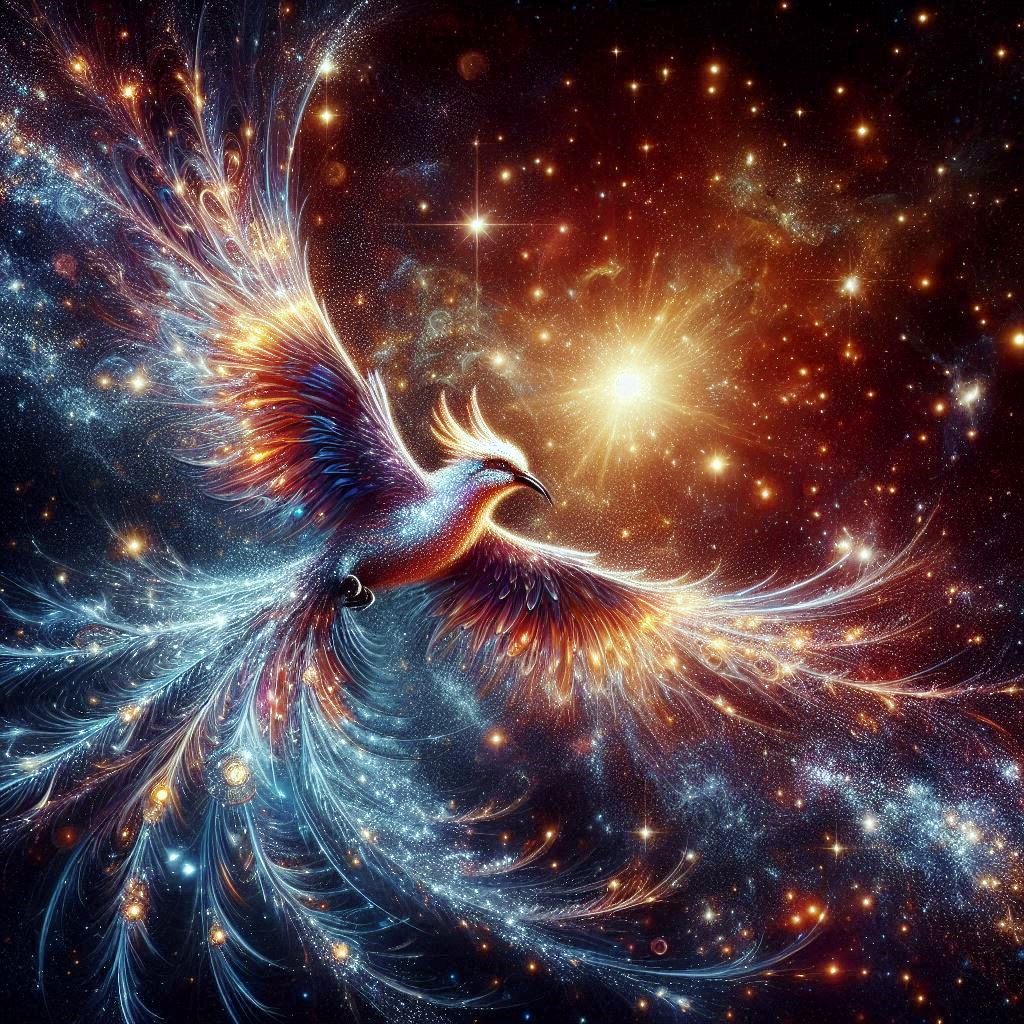 Galactic Bird of Paradise - AI Generated Artwork - NightCafe Creator
