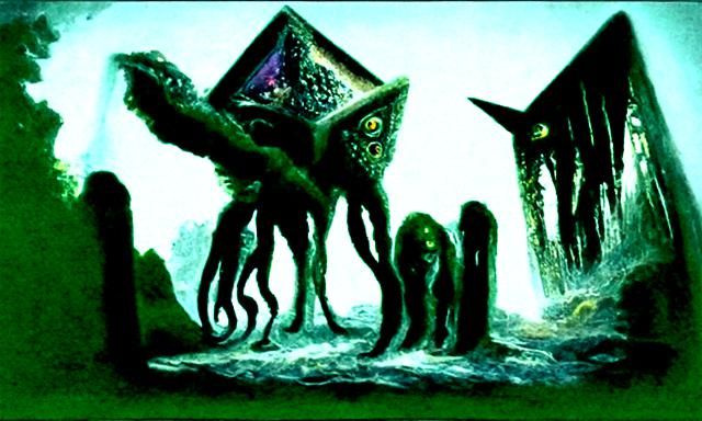 Fourth dimension monsters by Howard Lovecraft - AI Generated Artwork ...