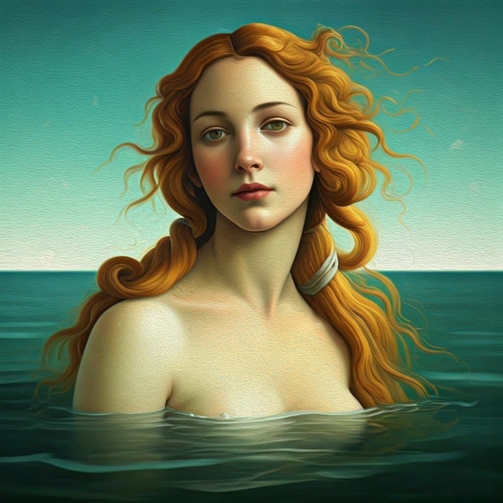 The birth of Venus - Ethereal Renaissance Goddess Emerges fr...
