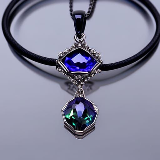 Ethereal Tanzanite crystal gothic necklace with Tanzanite crystal ...