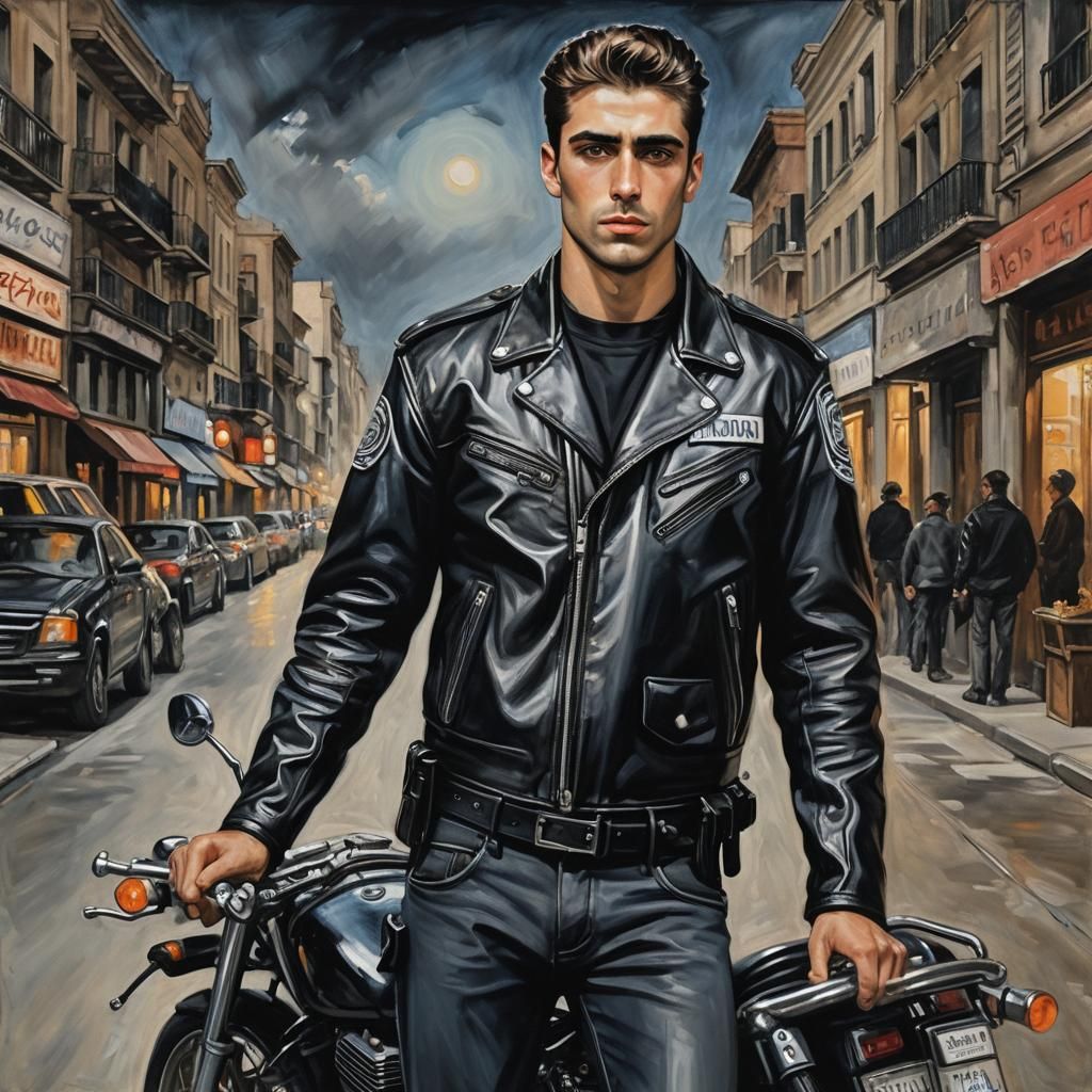 Motorcycle Cop 7 - AI Generated Artwork - NightCafe Creator
