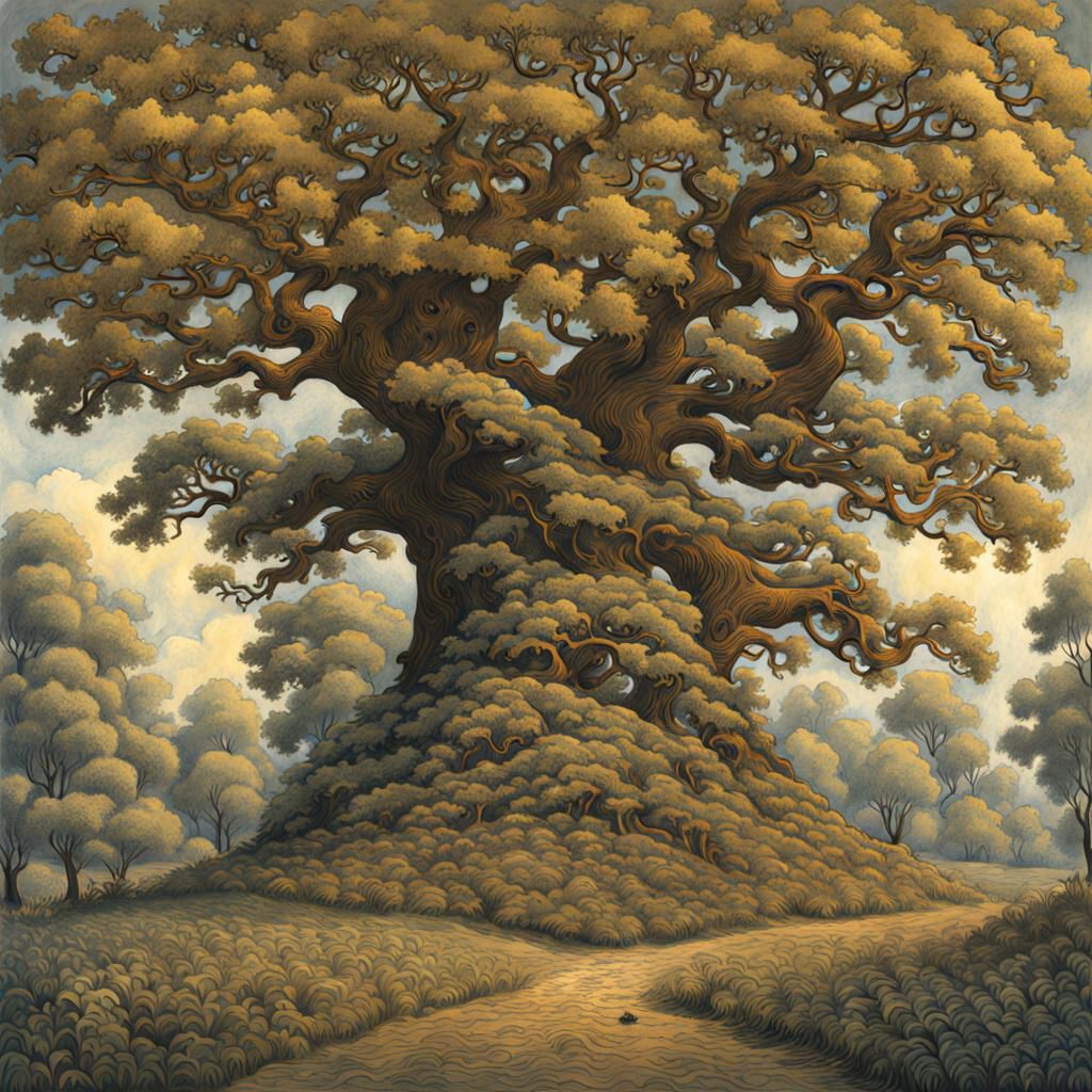 trees with human faces and limbs like human arms 6