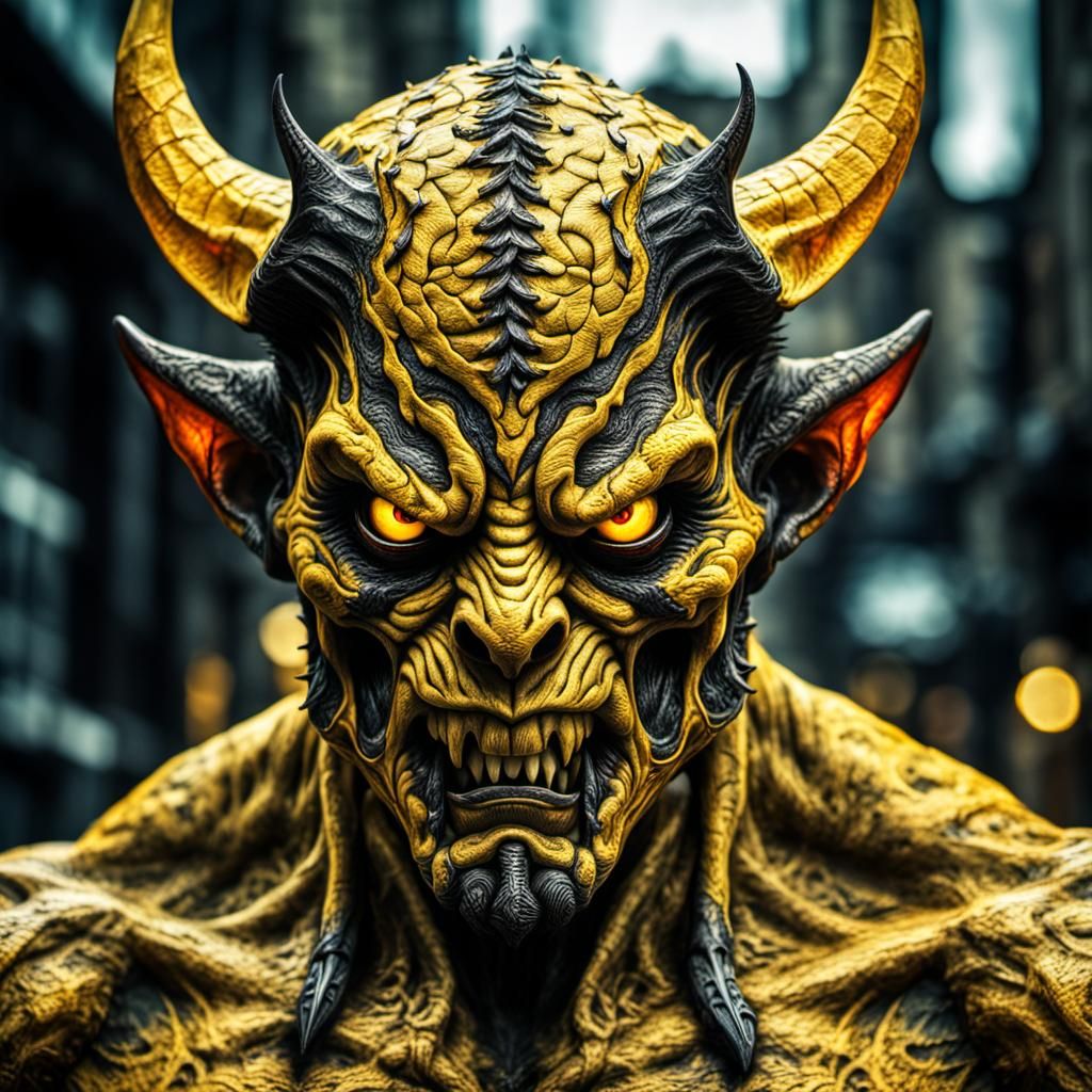 Yellow Demon - AI Generated Artwork - NightCafe Creator