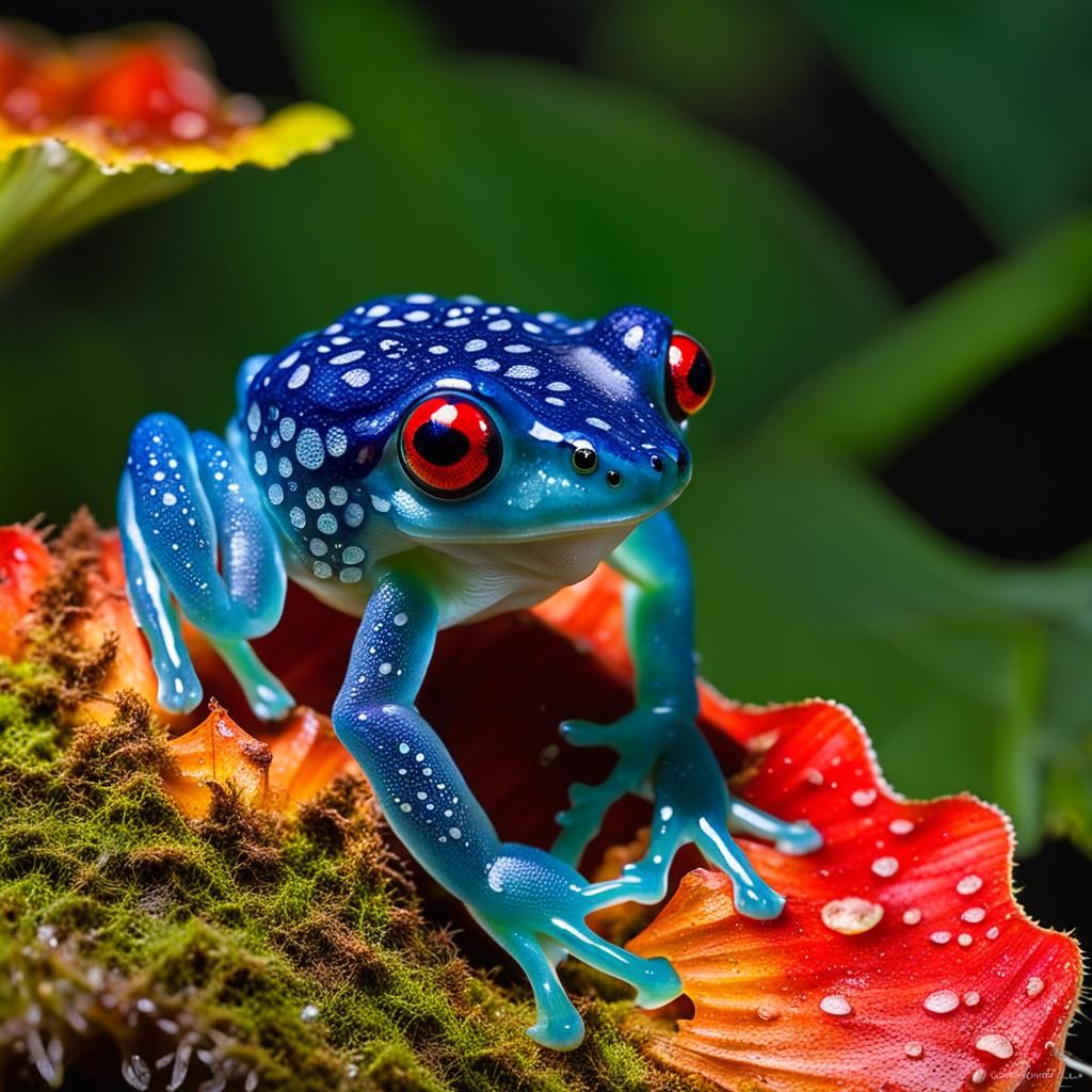 A glass frog - AI Generated Artwork - NightCafe Creator