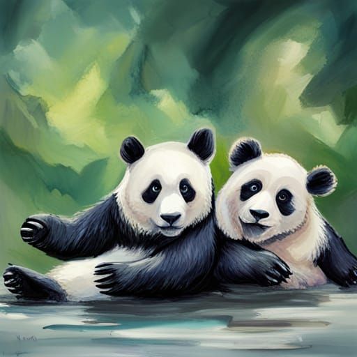 Pandas - AI Generated Artwork - NightCafe Creator