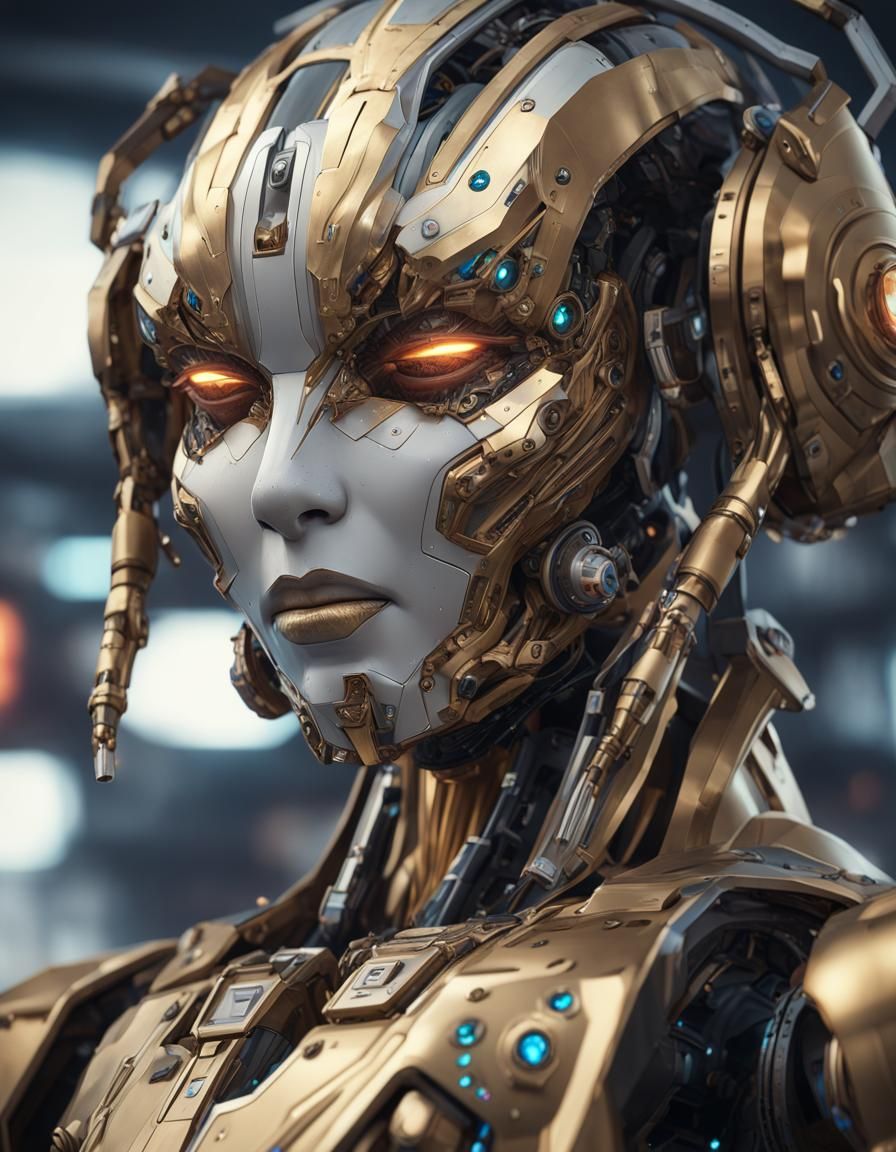 The Golden Cyborg - AI Generated Artwork - NightCafe Creator