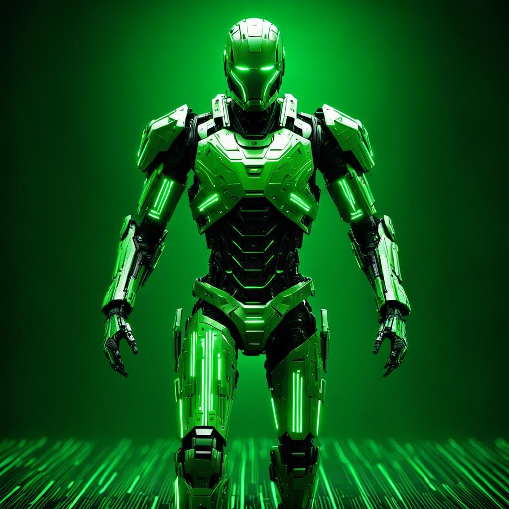 Stunning, running and jumping keanu reeves By Battle droid, green Ascii ...