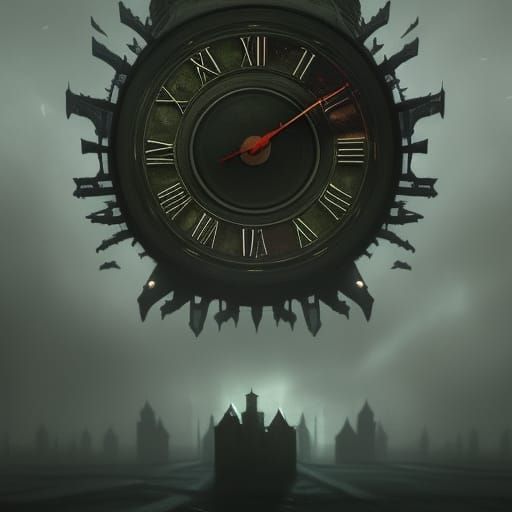 Ominous clocks, scary clocks, dark clocks - AI Generated Artwork ...
