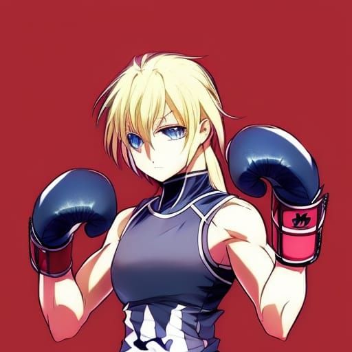 Blonde Boxing - AI Generated Artwork - NightCafe Creator