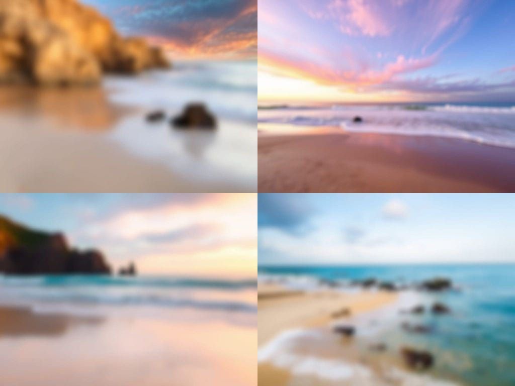 Pale memories... - Vibrant Beachscape in Faded Focus