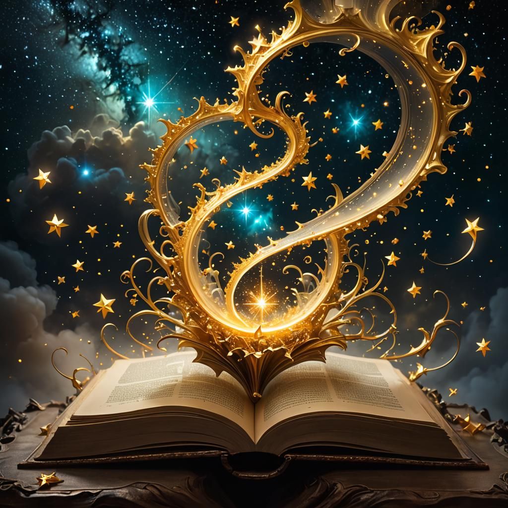 Sparkling book - AI Generated Artwork - NightCafe Creator