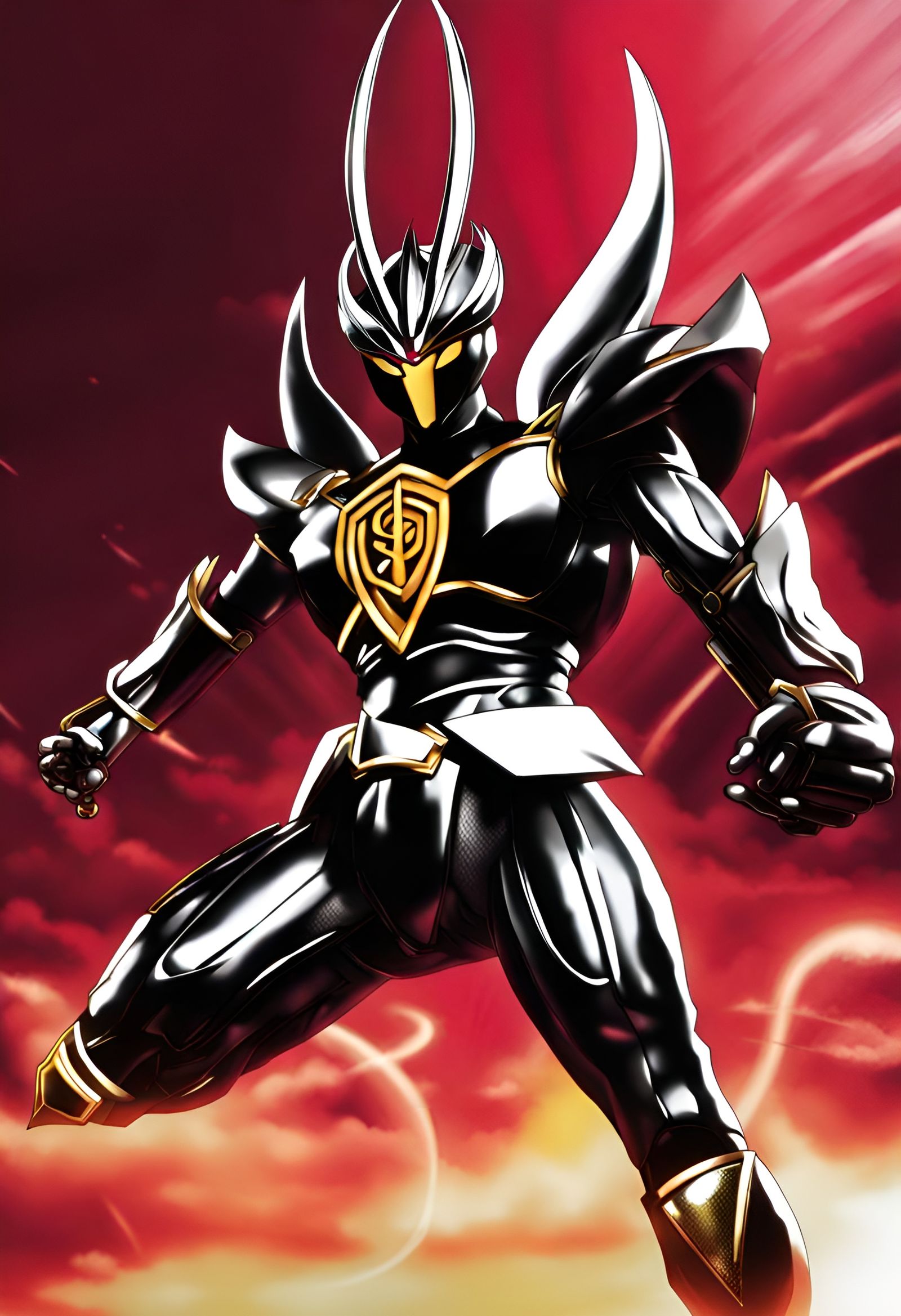 Tokusatsu armored dark hero treble clef - AI Generated Artwork ...