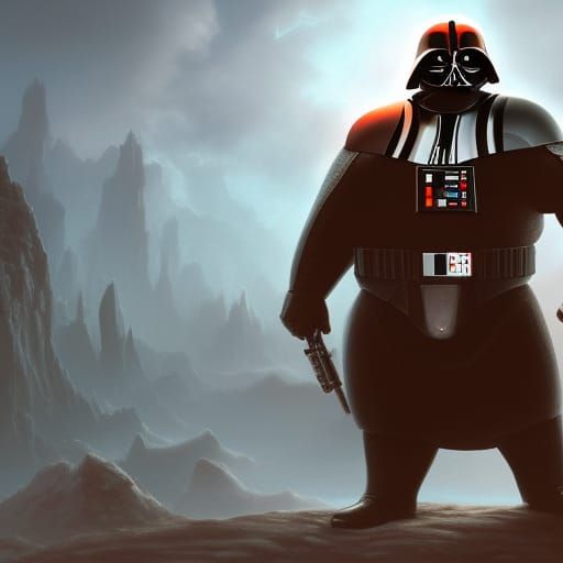 The real unfake fat Darth Vader - AI Generated Artwork - NightCafe Creator