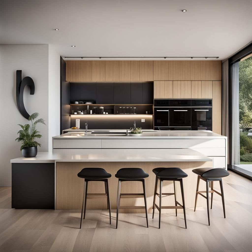 Large contemporary Kitchen - AI Generated Artwork - NightCafe Creator