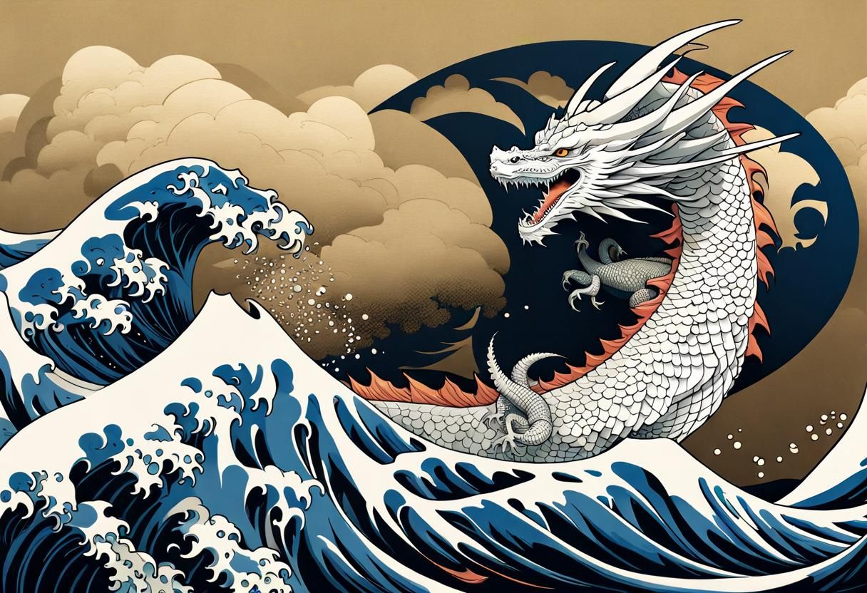 Great Waves creates by the White Dragon - AI Generated Artwork ...