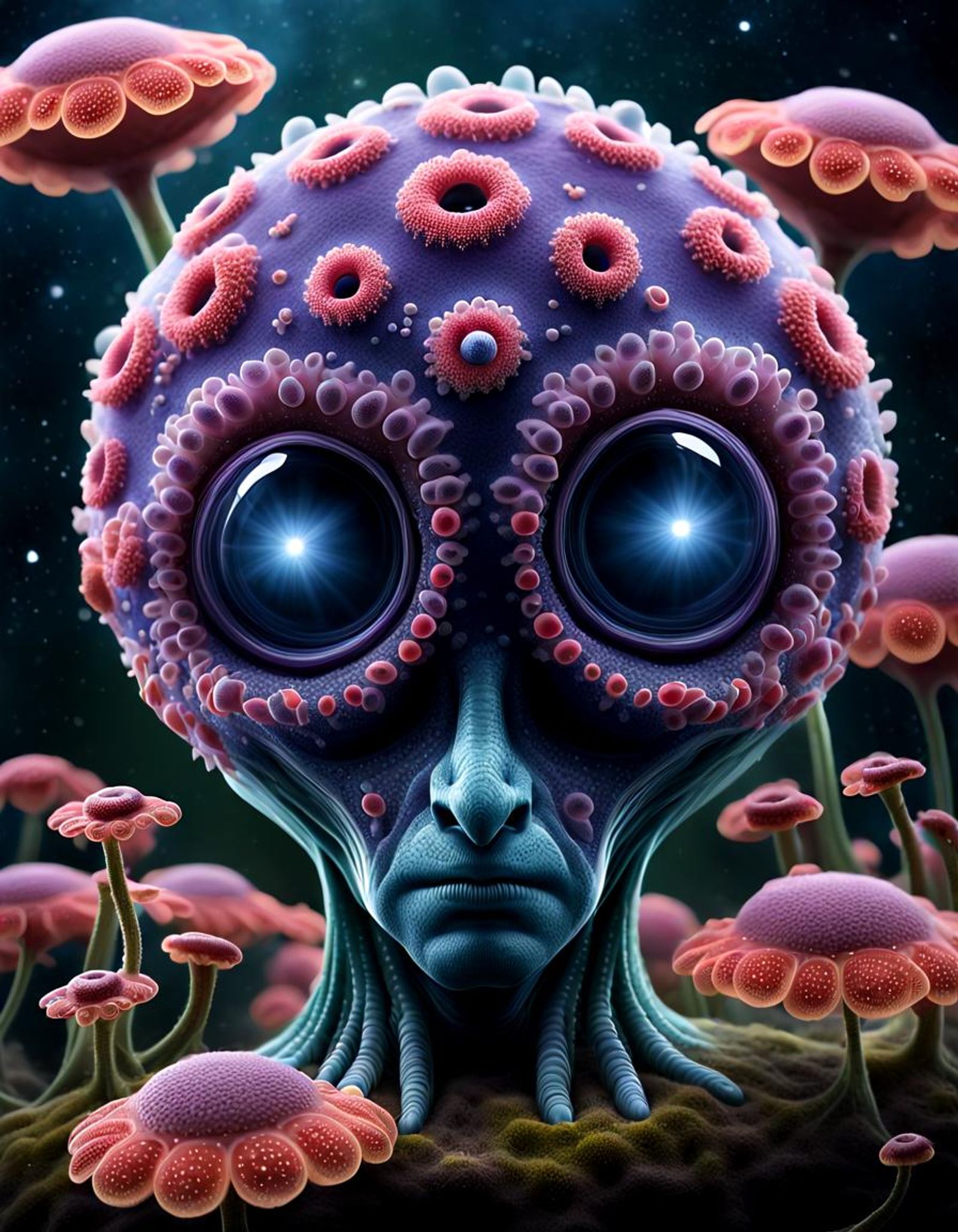 Alien made of living microorganisms - AI Generated Artwork - NightCafe ...