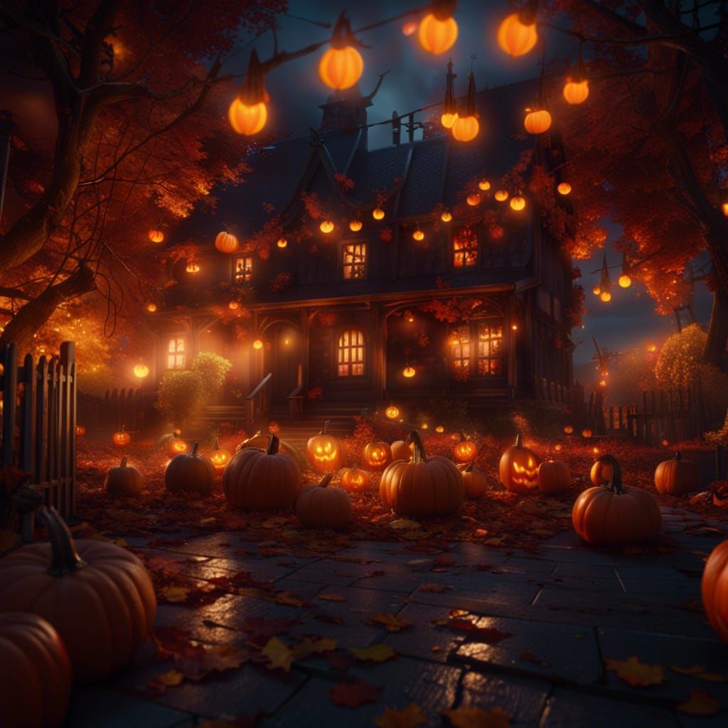 Halloween night - AI Generated Artwork - NightCafe Creator