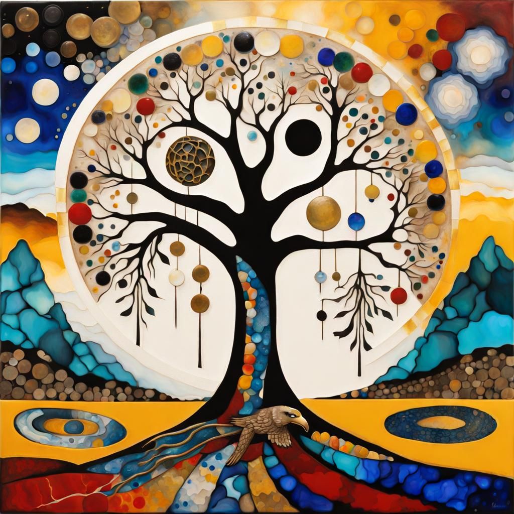 World tree & eagle - AI Generated Artwork - NightCafe Creator