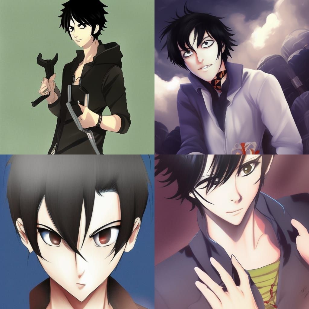 Handsome thief with black hair - AI Generated Artwork - NightCafe Creator