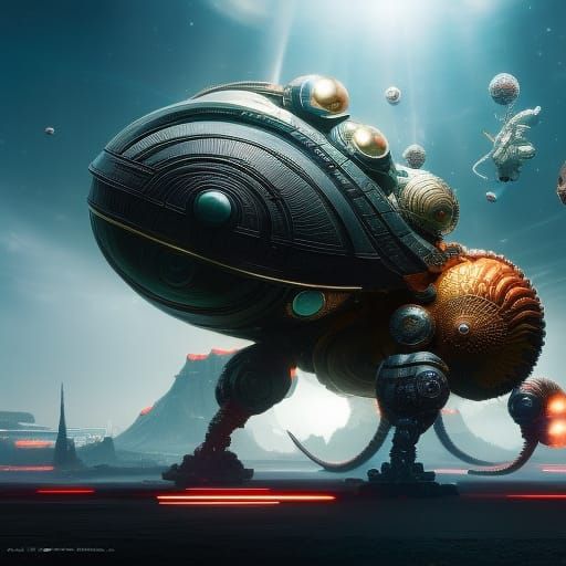 A.I-powered Giant Snail Bot - AI Generated Artwork - NightCafe Creator