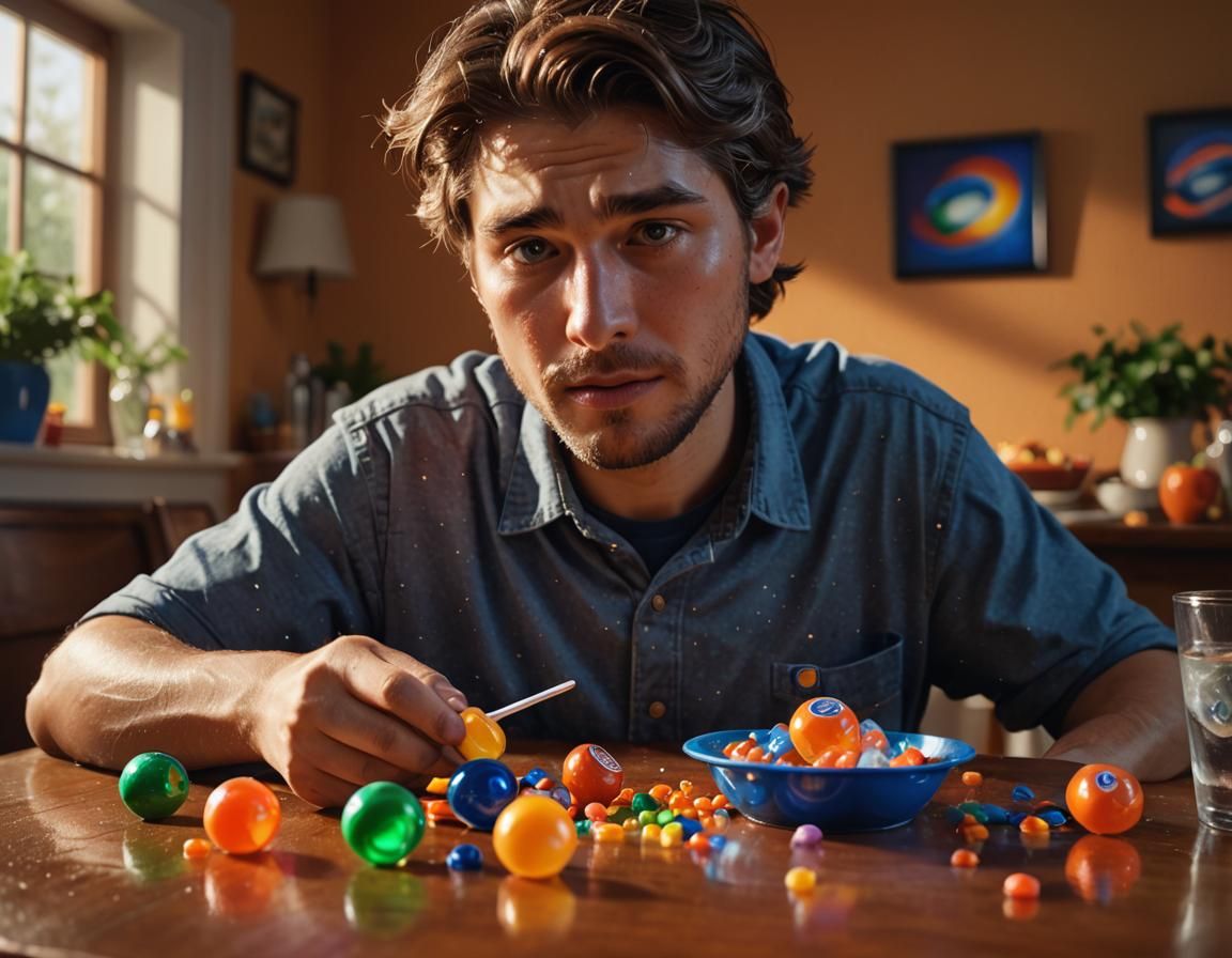 Eating Tide Pods at the dinner table - AI Generated Artwork - NightCafe ...