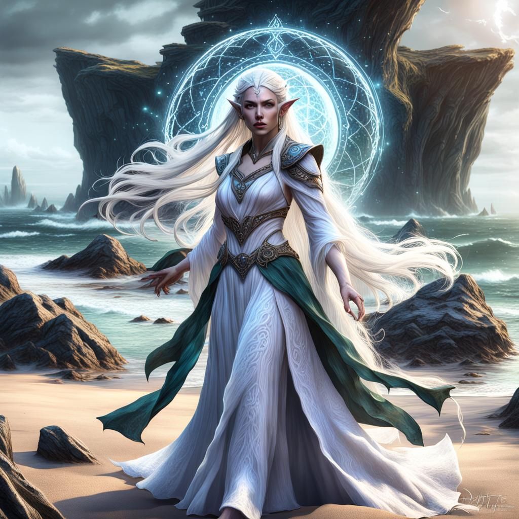 Light elven mage III - AI Generated Artwork - NightCafe Creator
