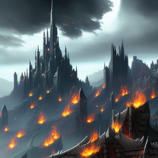 dragon destroying kingdom - AI Generated Artwork - NightCafe Creator