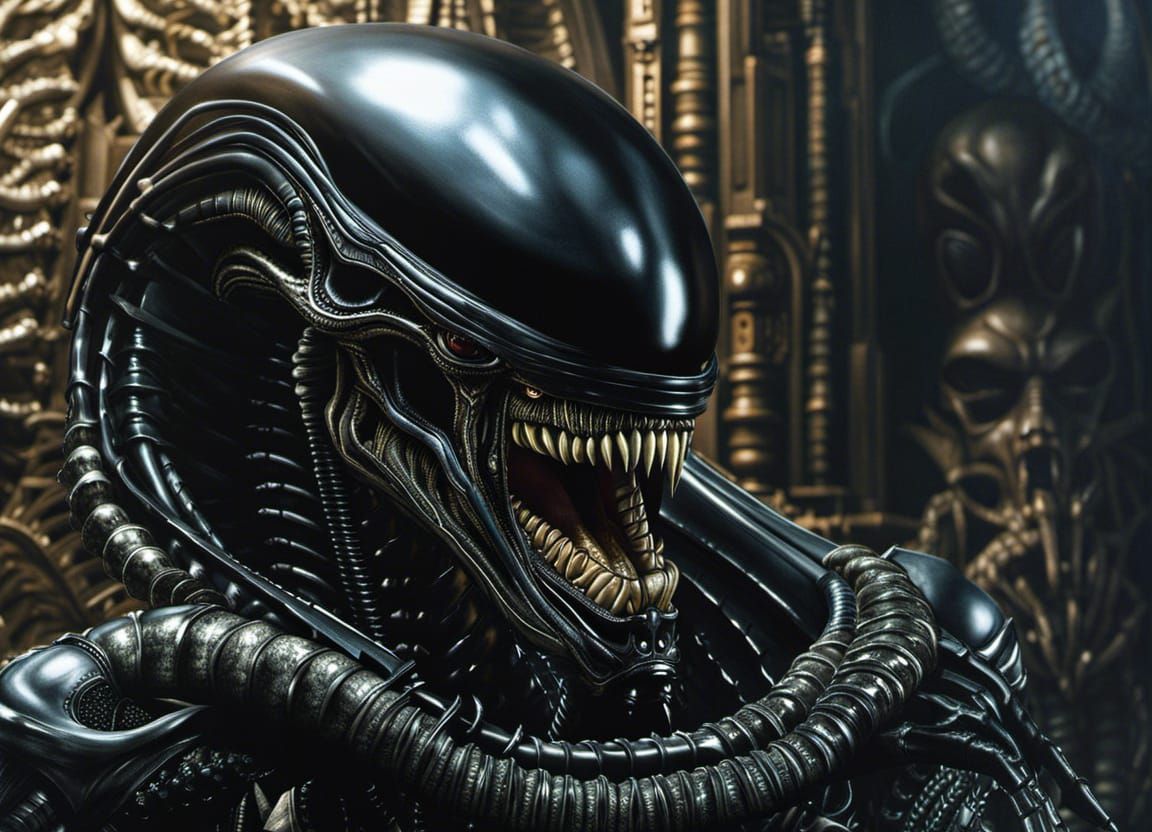 H.R. Giger's Alien Xenomorph - AI Generated Artwork - NightCafe Creator
