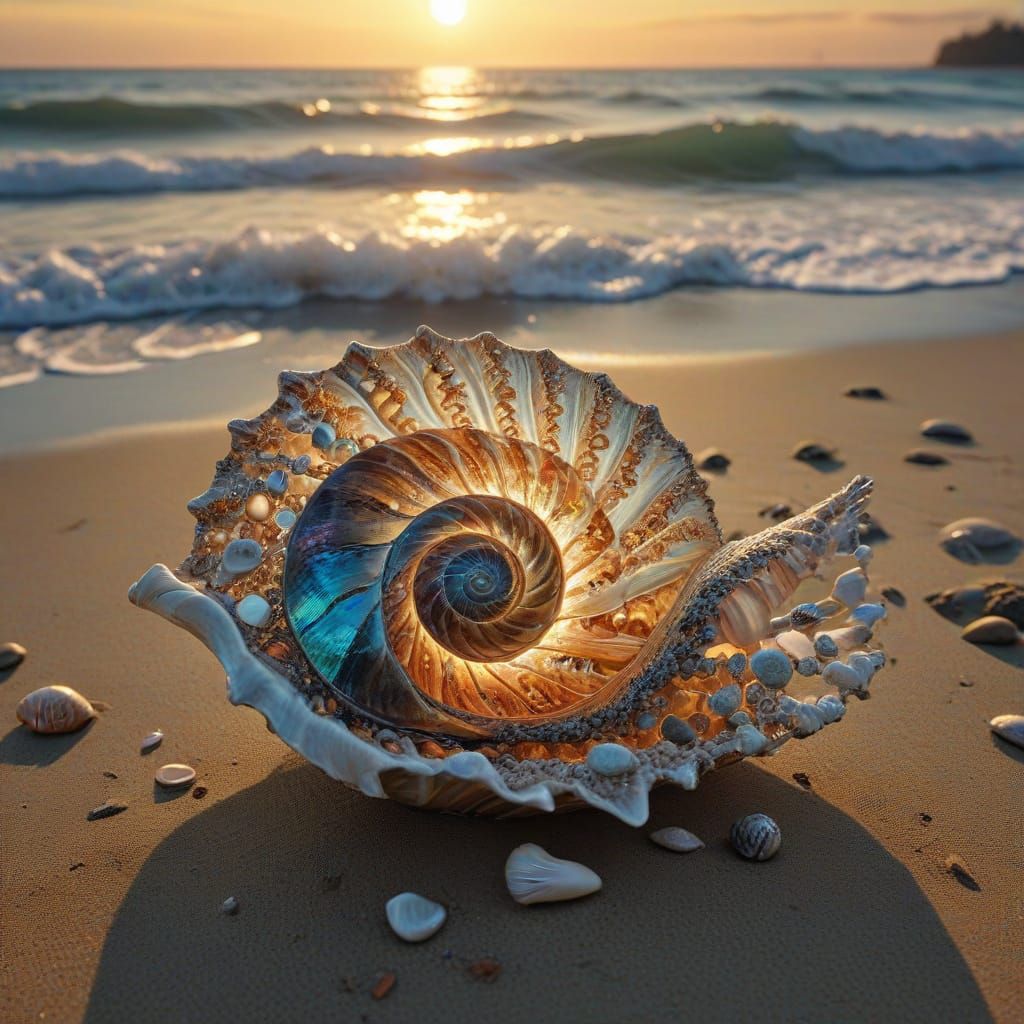 Fractal Seashell In Nature - Fractal Seashell In Nature