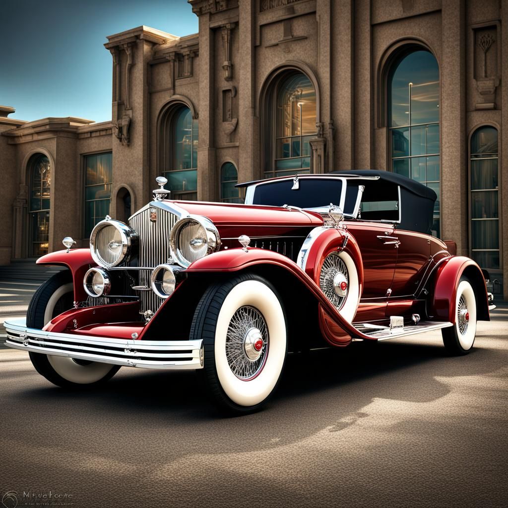 ART DECO design Duesenberg Model SJ Town Car Cabriolet by Rollson ...