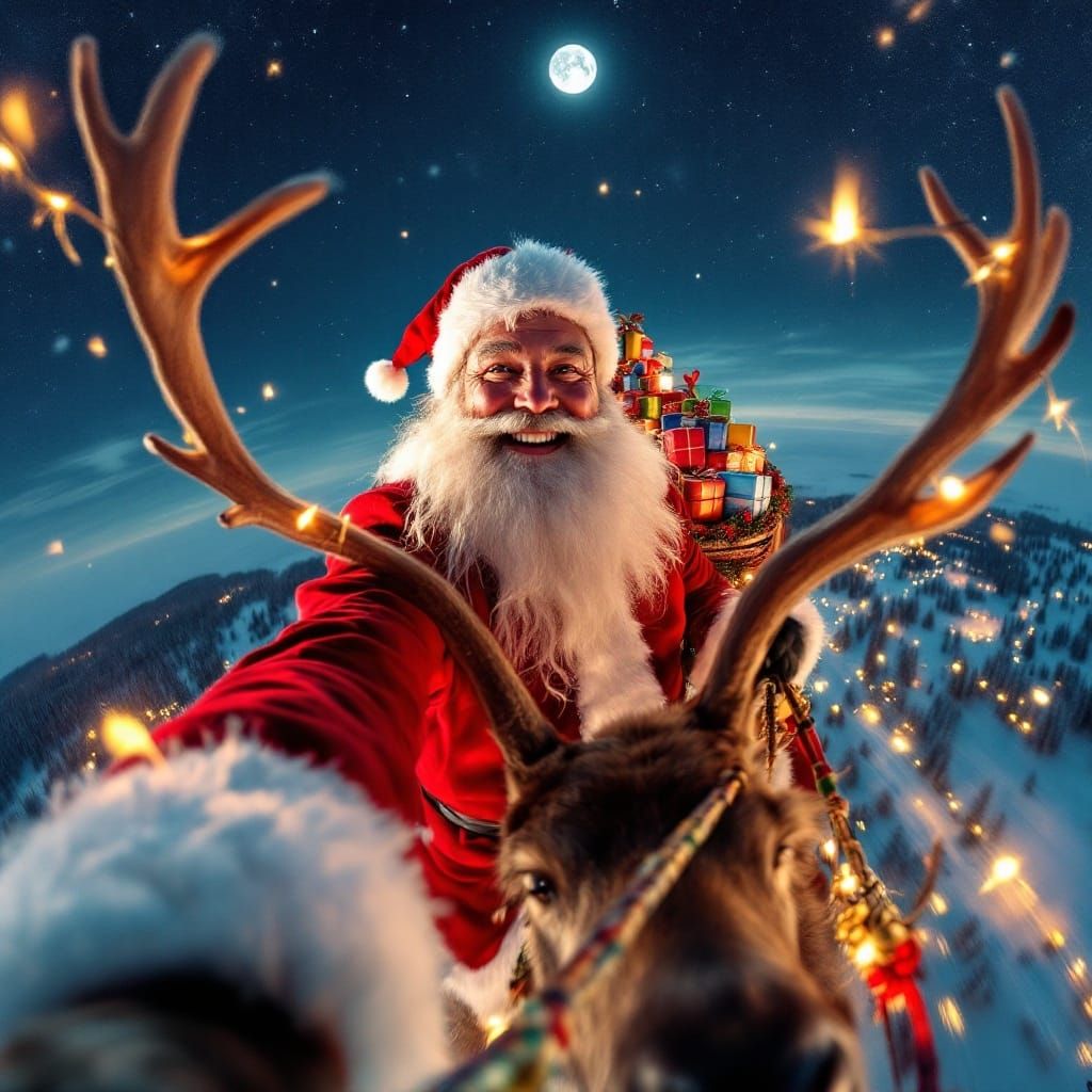 Santa Selfie - Magical Santa Sleigh Ride Under the Stars