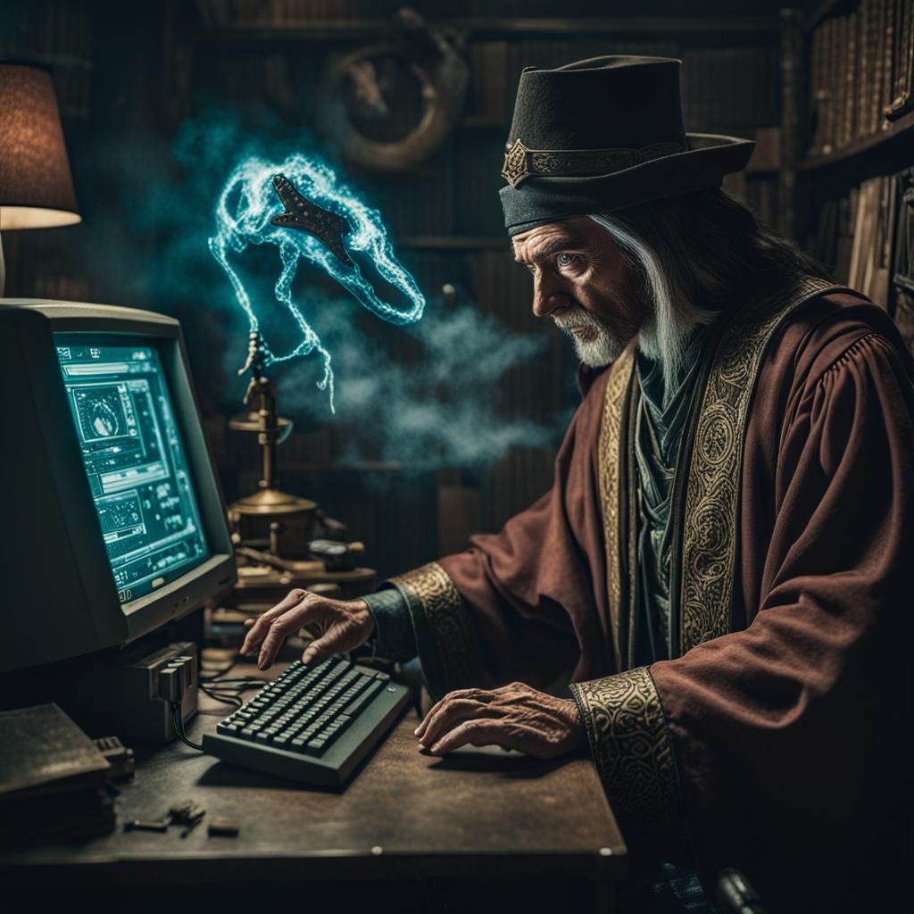 His magic focused on hacking electronics - AI Generated Artwork ...
