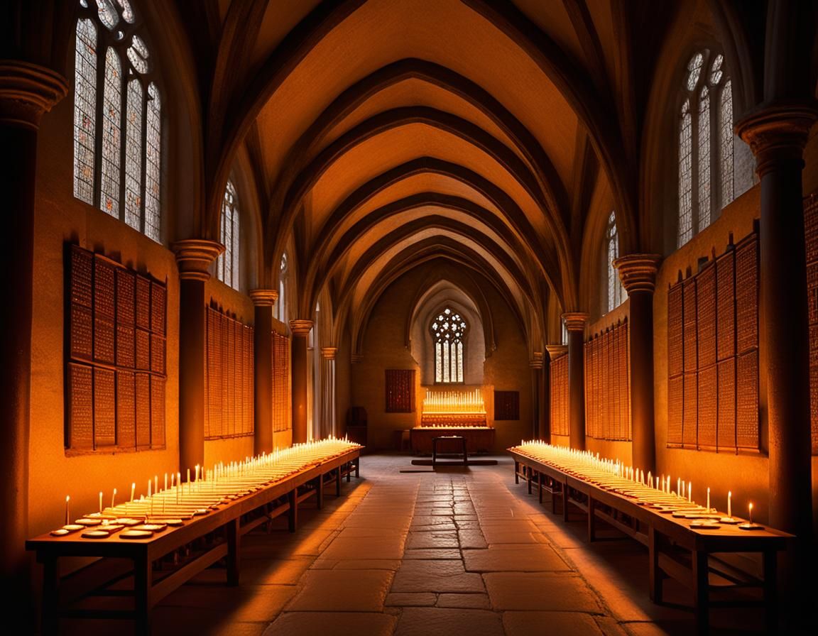 A candlelit scriptorium in a medieval monastery - AI Generated Artwork ...