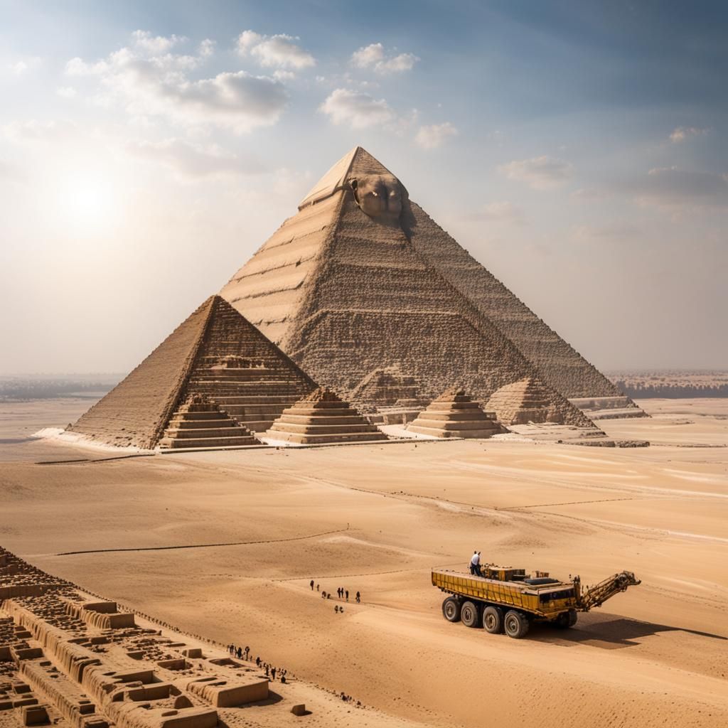 The Pyramids of Giza, being built by aliens, using levitation ...