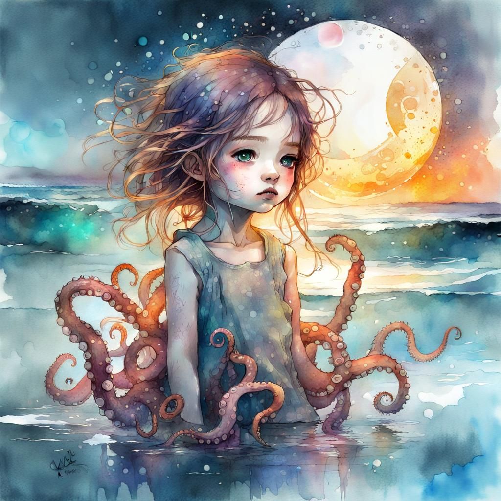 Octopus_girl - AI Generated Artwork - NightCafe Creator