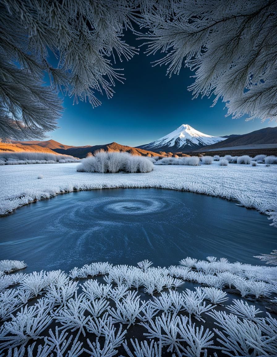 Frosty Scene - AI Generated Artwork - NightCafe Creator