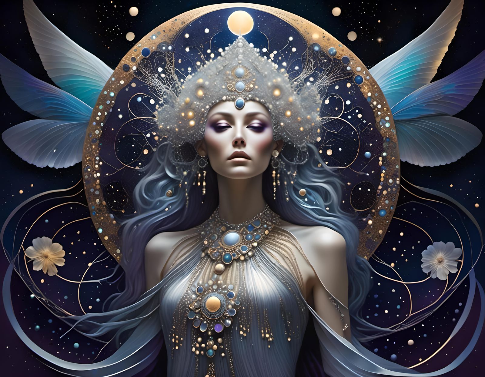 Fading Moon - AI Generated Artwork - NightCafe Creator