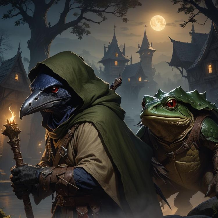 Kenku ranger and companion - AI Generated Artwork - NightCafe Creator