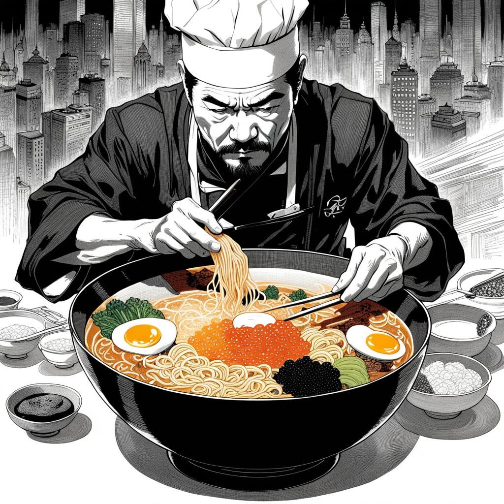 Ramen by Master Chef - AI Generated Artwork - NightCafe Creator