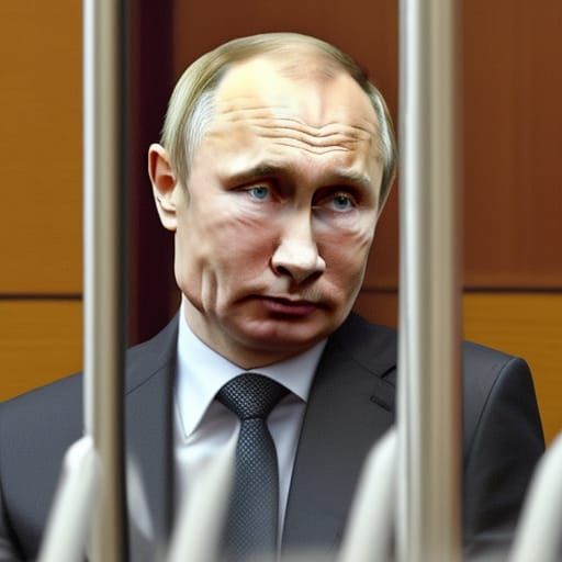 Putin in the Hague court behind bars - AI Generated Artwork - NightCafe ...